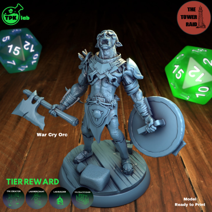 3D Printable War Cry Orc by TPK Lab