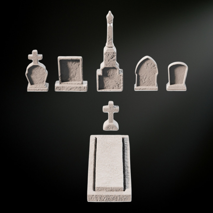 3D Printable Tombstones by WargamesCo