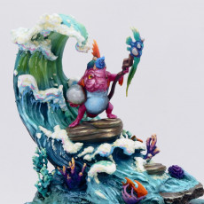 3D Printable Fishfolk Mage - Gishima, Sommos Mago Tidecaller (Pre ...