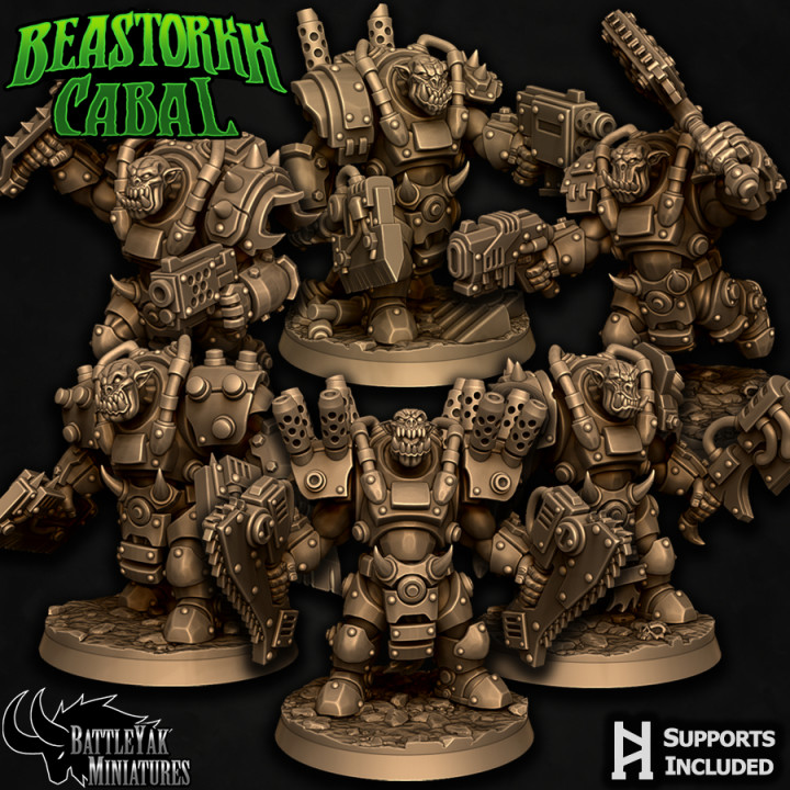3D Printable Beastorkk Cabal Character Pack by Battle Yak Miniatures