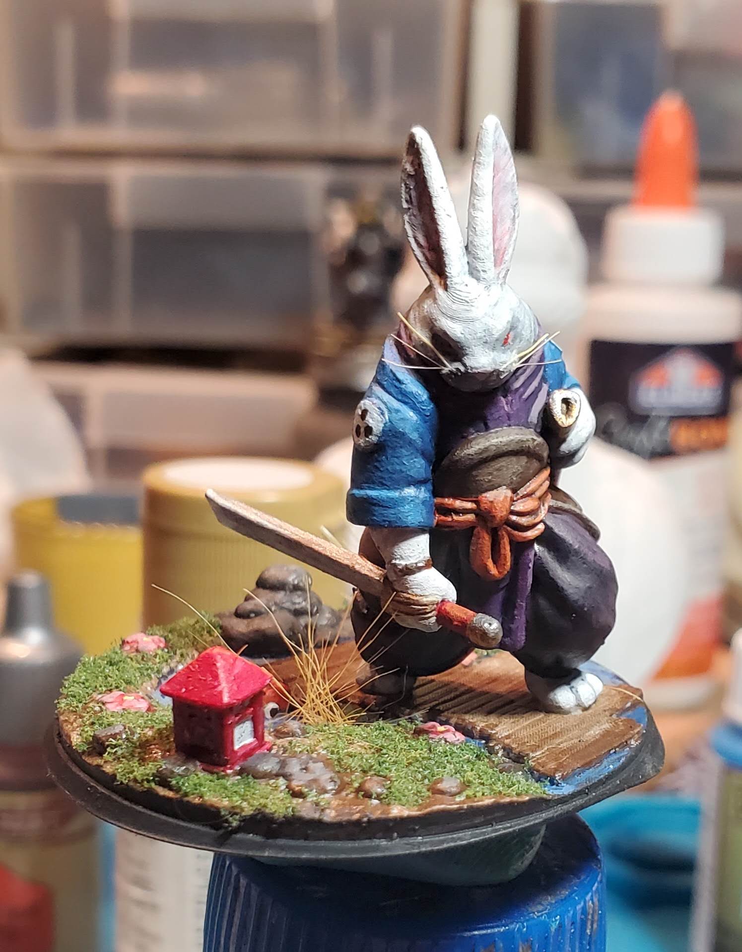 3D Printable Rabbitfolk Warrior - Coiled Strike, Guanghan Swordsman ...