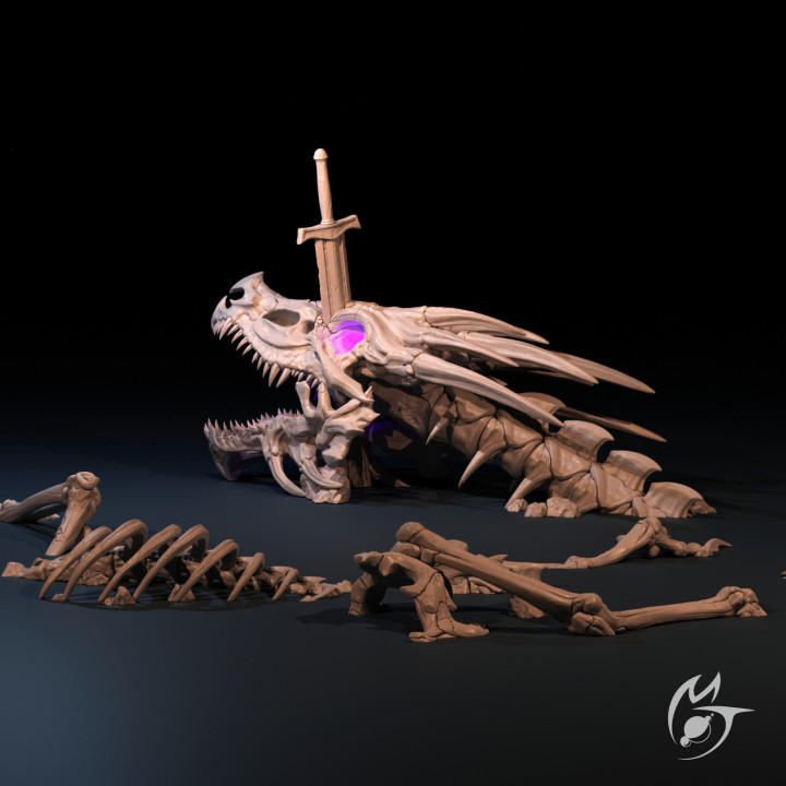 3D Printable Dragon Remains - Scatter Terrain by Making Tlon