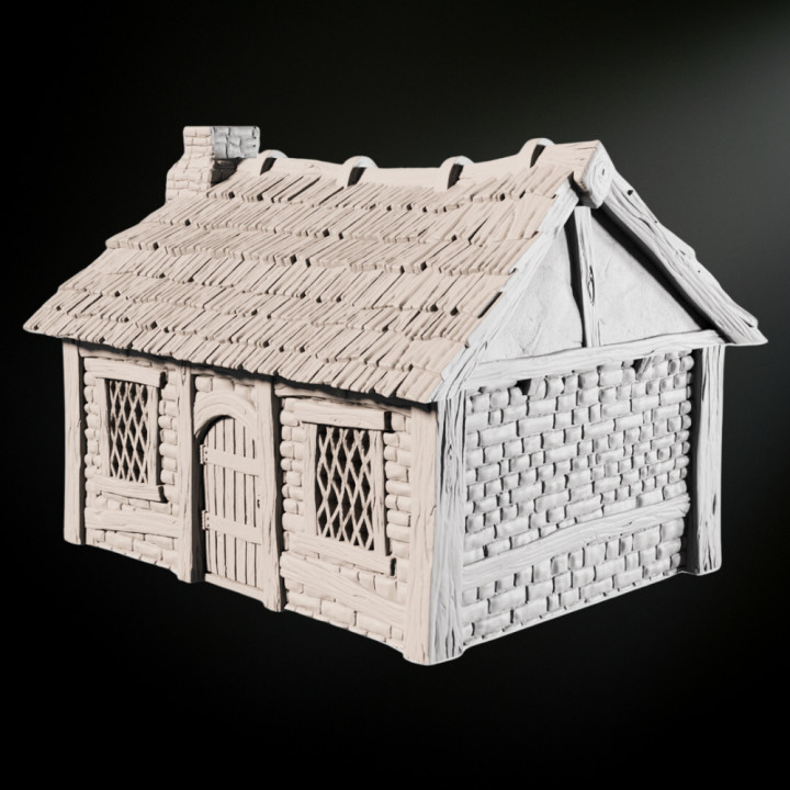 3D Printable Medieval Fantasy Cottage House I by WargamesCo