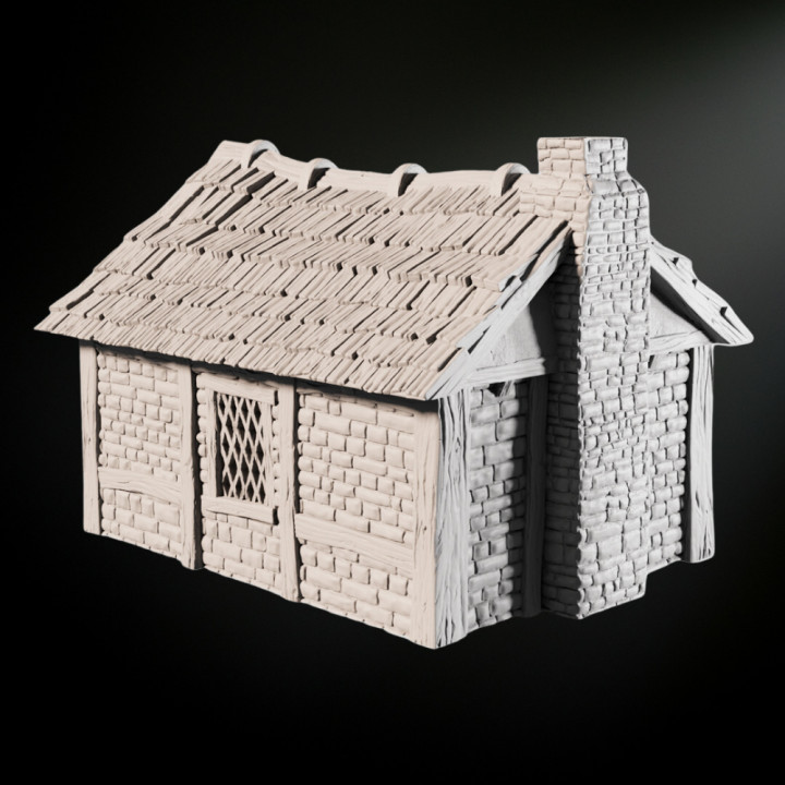 3D Printable Medieval Fantasy Cottage House I by WargamesCo