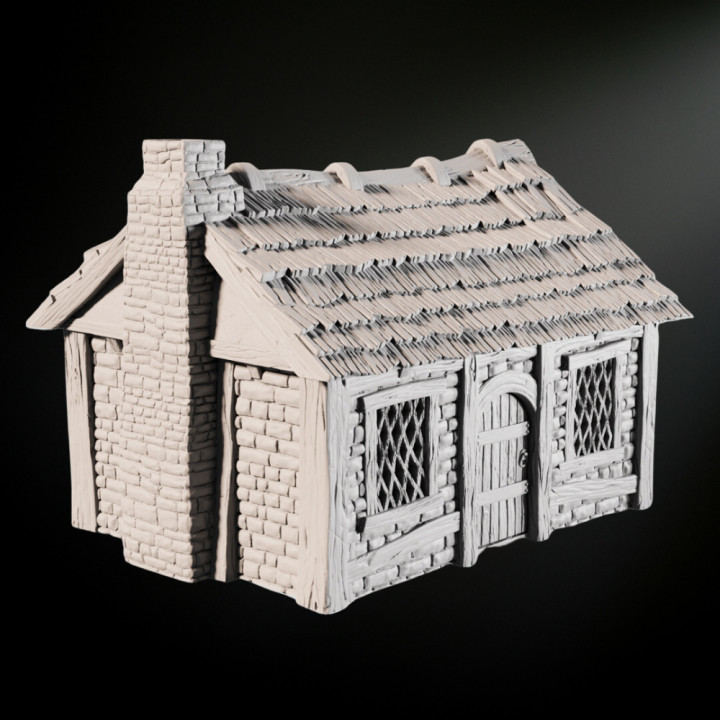 3D Printable Medieval Fantasy Cottage House I by WargamesCo