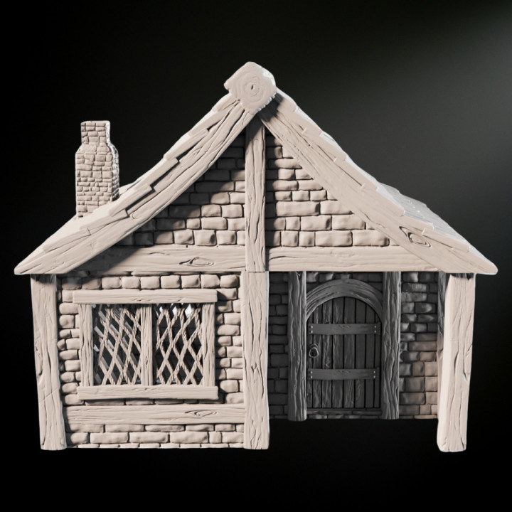 3D Printable Medieval Fantasy Cottage House III by WargamesCo