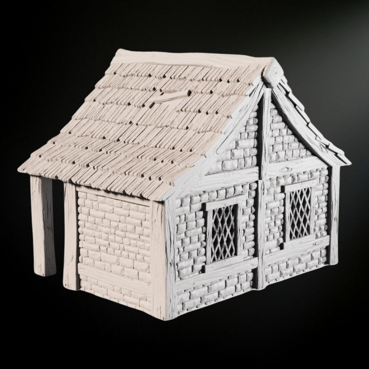 3D Printable Medieval Fantasy Cottage House III by WargamesCo
