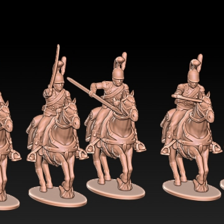 3D Printable Napoleonic french lancers by Kozak miniatures