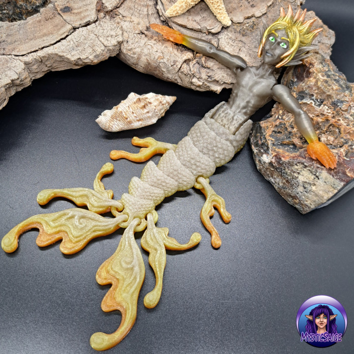 3D Printable Merman Jesper - Articulated by MysticSaige