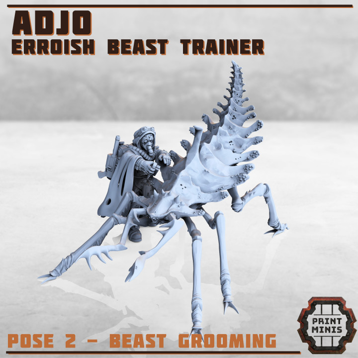 3D Printable Erroish Beast Trainer and Sand Sprinters by Print Minis