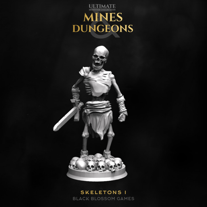 3D Printable TT01M002 Skeleton Monsters (Single File) :: Black Blossom ...