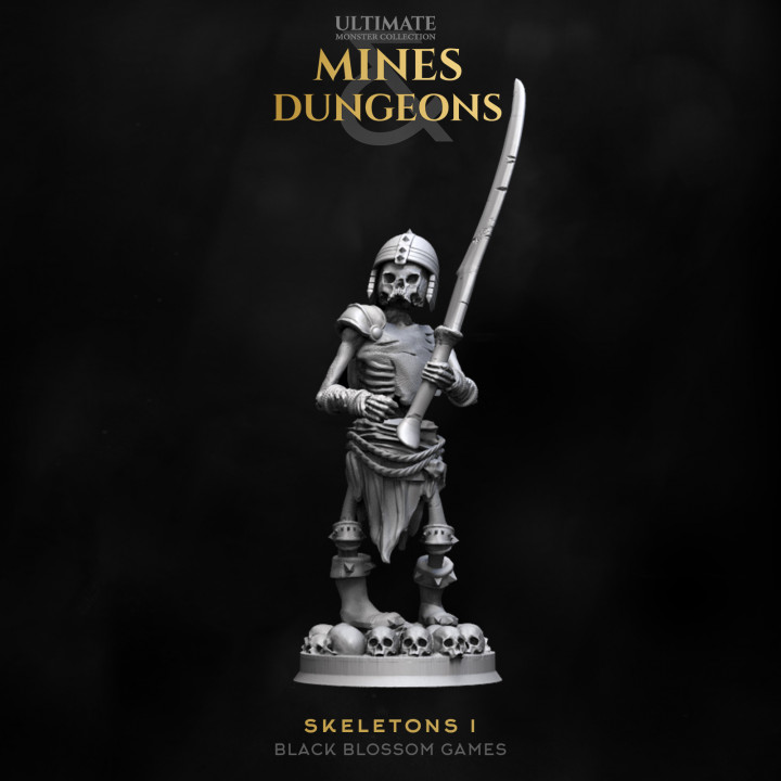 3D Printable TT01M002 Skeleton Monsters (Single File) :: Black Blossom ...