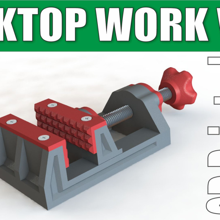 3D Printable Desktop Work Vise by Aleksandr Aleksandrov