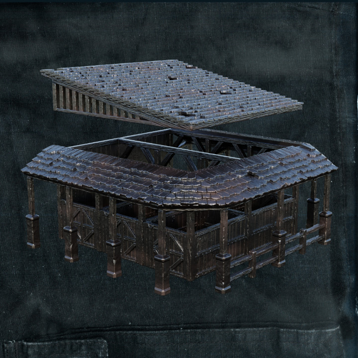 3D Printable Horse Stable by SKADI