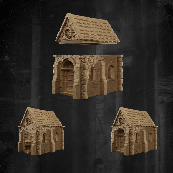 3D Printable crypt and cemetery wall by SKADI