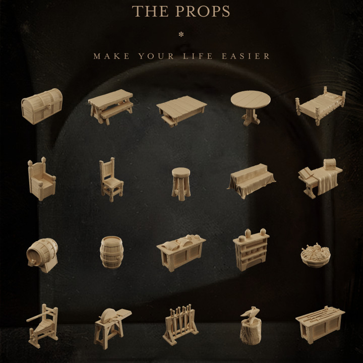 3D Printable 54 props for different scenarios ... by SKADI