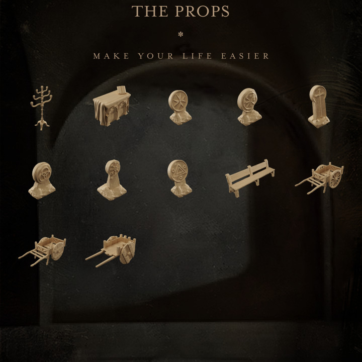 3D Printable 54 props for different scenarios ... by SKADI