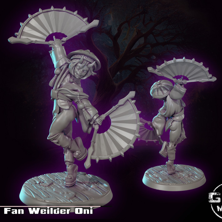 3D Printable Fuji, The Oni Fan Weilder by Gaz Minis