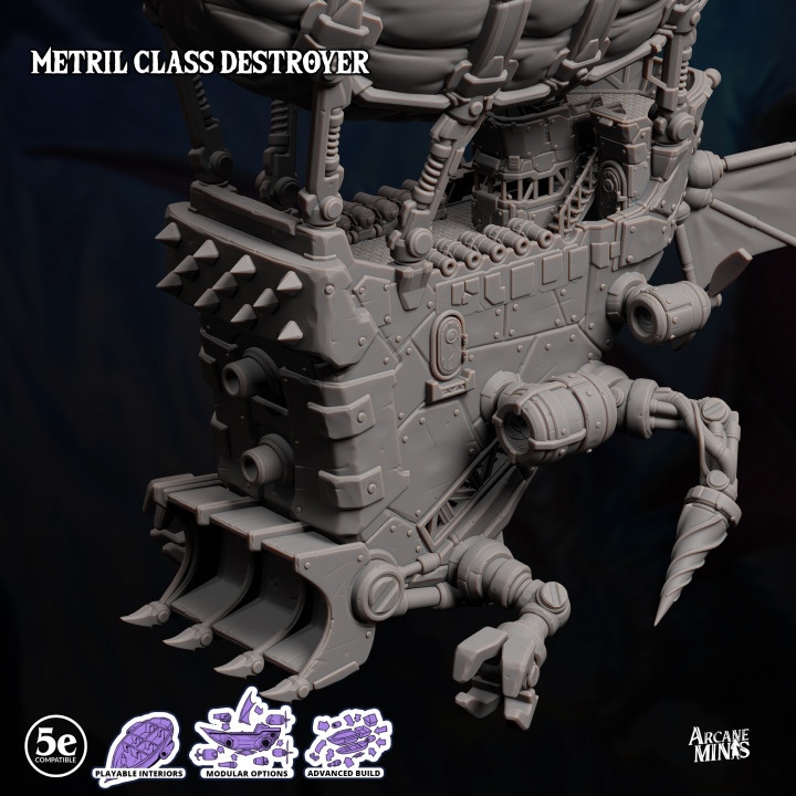 3D Printable Airship - Metril Class Destroyer by Sordane Publishing