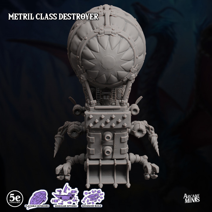 3D Printable Airship - Metril Class Destroyer by Sordane Publishing