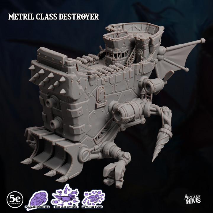 3D Printable Airship - Metril Class Destroyer by Sordane Publishing