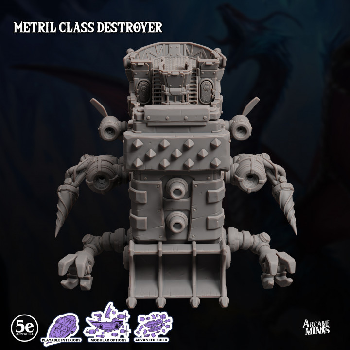 3D Printable Airship - Metril Class Destroyer by Sordane Publishing