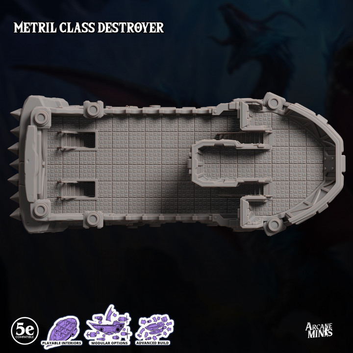 3D Printable Airship - Metril Class Destroyer by Sordane Publishing