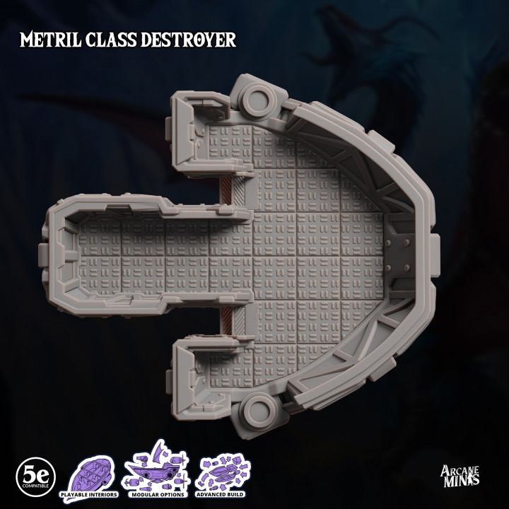 3D Printable Airship - Metril Class Destroyer by Sordane Publishing