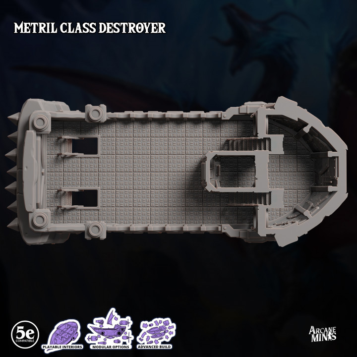 3D Printable Airship - Metril Class Destroyer by Sordane Publishing