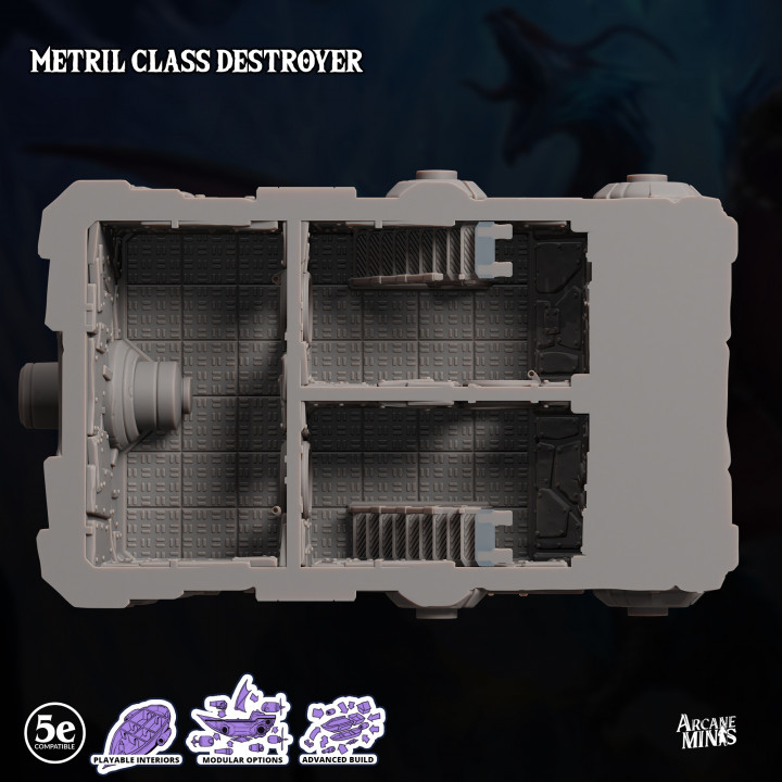 3D Printable Airship - Metril Class Destroyer by Sordane Publishing