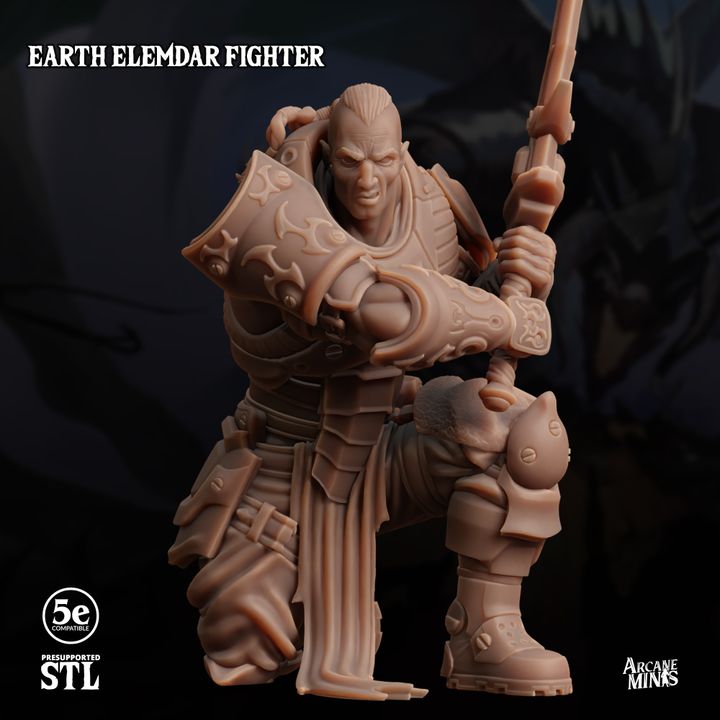 3D Printable Elemdar Earth Fighter by Sordane Publishing