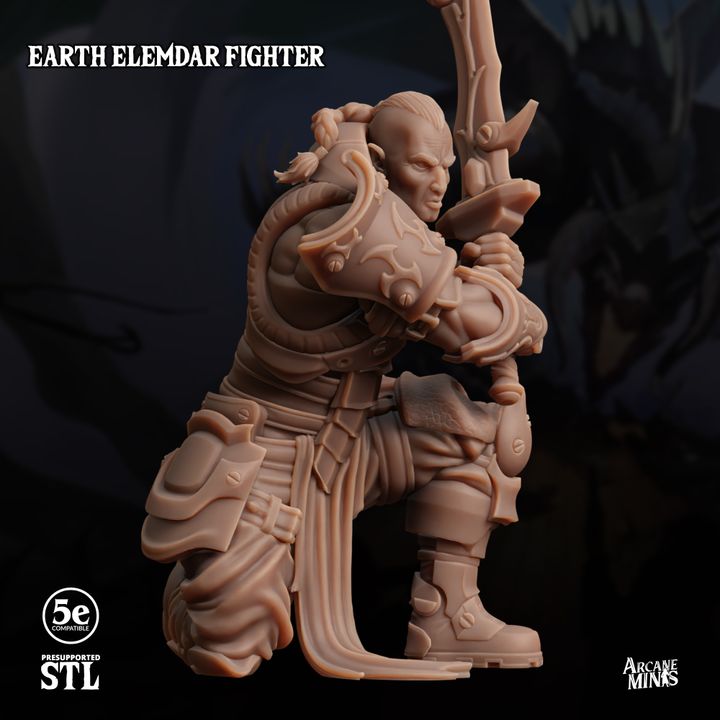 3D Printable Elemdar Earth Fighter by Sordane Publishing