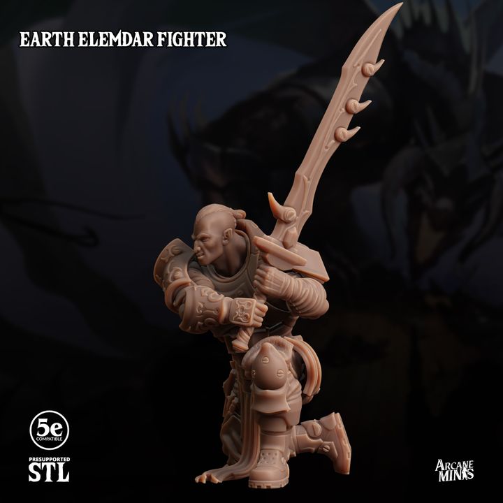 3D Printable Elemdar Earth Fighter by Sordane Publishing