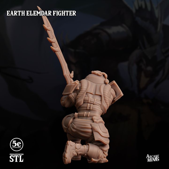 3D Printable Elemdar Earth Fighter by Sordane Publishing