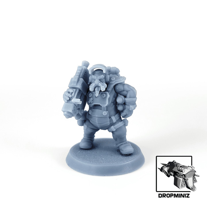 3D Printable Sci-Fi Dwarf Commandos by DropMiniz