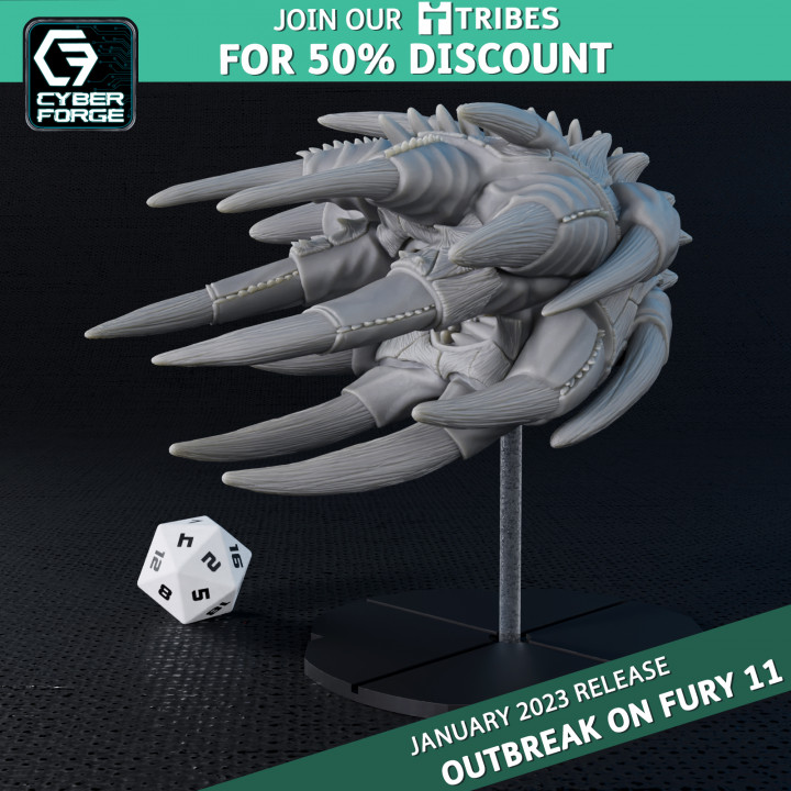 3D Printable Cyber Forge Hyperfront Red Swarm Venomaw by Titan Forge ...