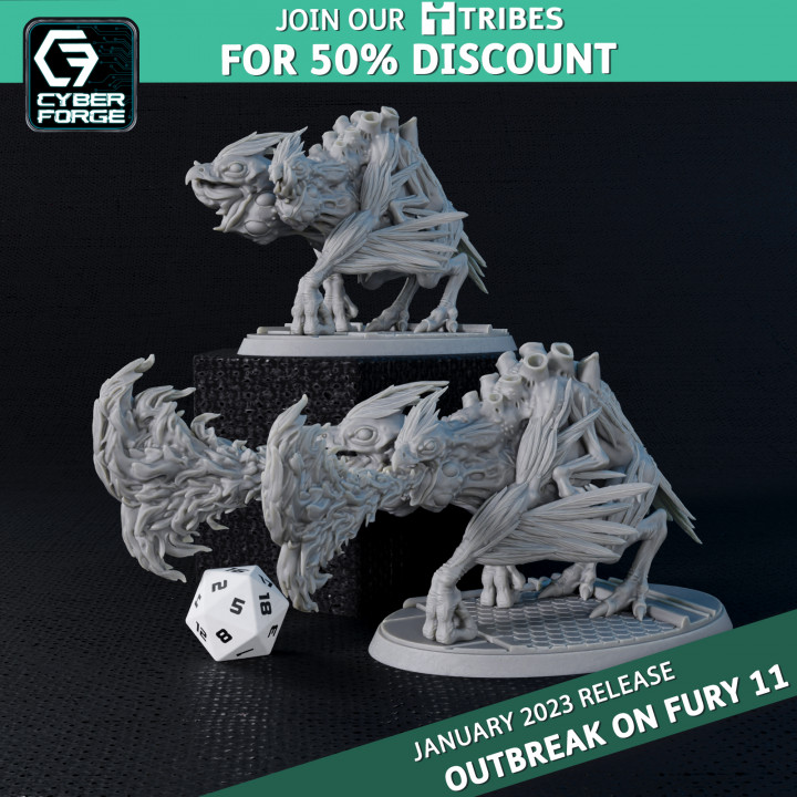3D Printable Cyber Forge Outbreak on Fury 11 Conflagrators by Titan ...