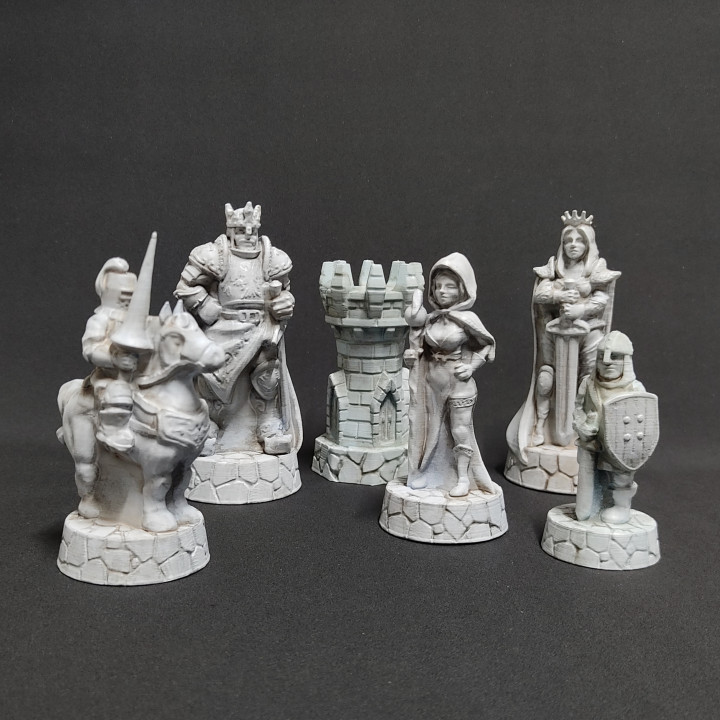 3D Printable Fantasy human army chess set 2 by NEMO_MK2