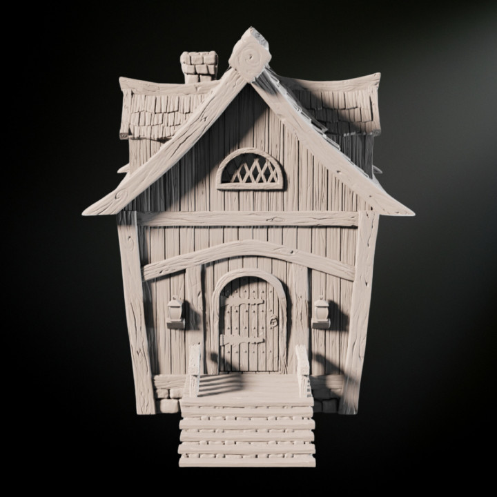 3D Printable Fantasy Wood House by WargamesCo