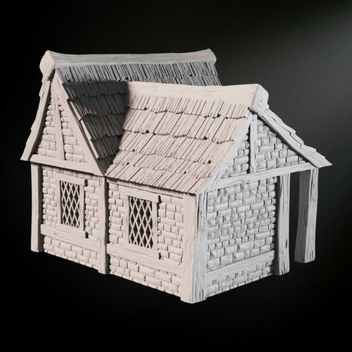3D Printable Medieval Fantasy Cottage House IV by WargamesCo
