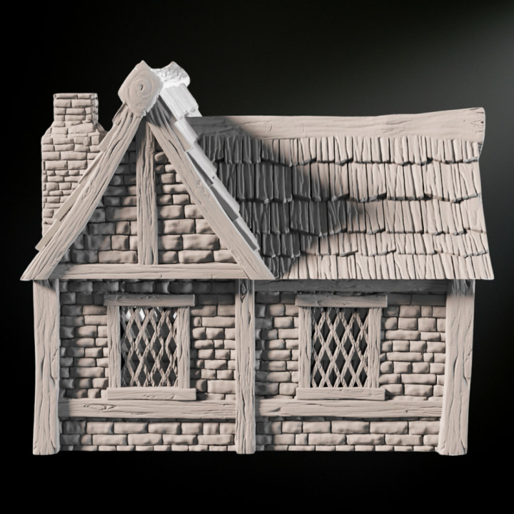 3D Printable Medieval Fantasy Cottage House IV by WargamesCo