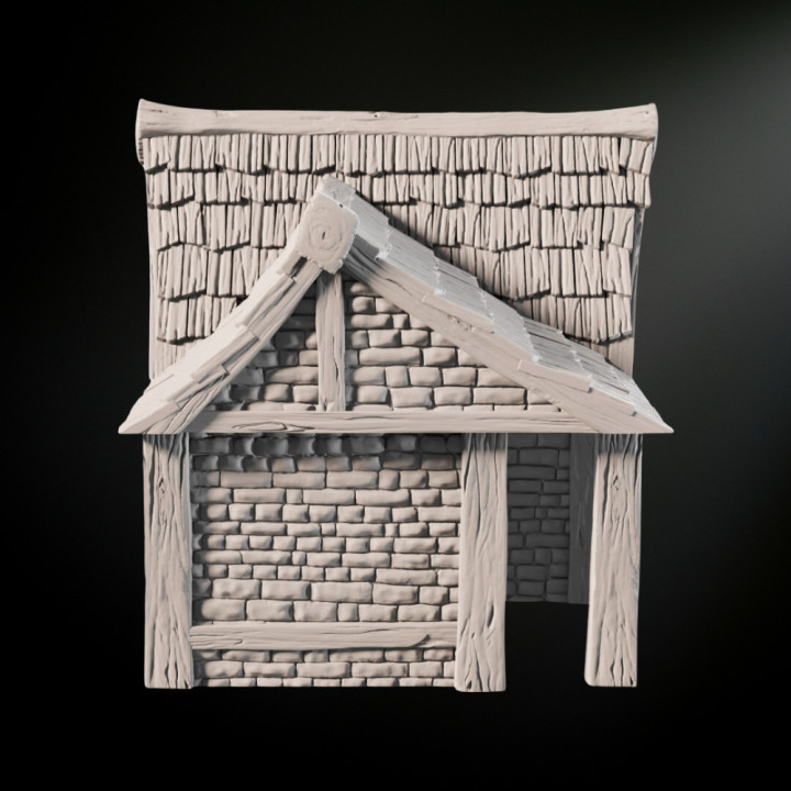 3D Printable Medieval Fantasy Cottage House IV by WargamesCo