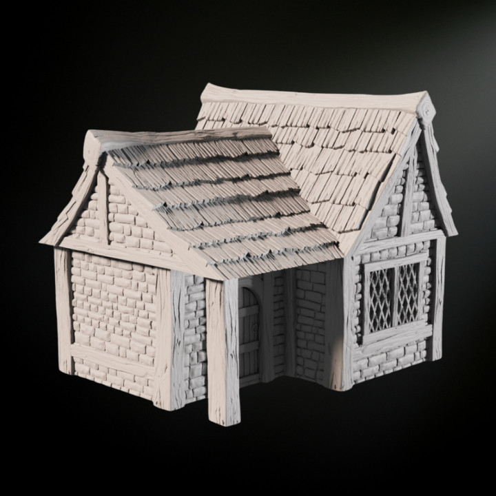 3D Printable Medieval Fantasy Cottage House IV by WargamesCo