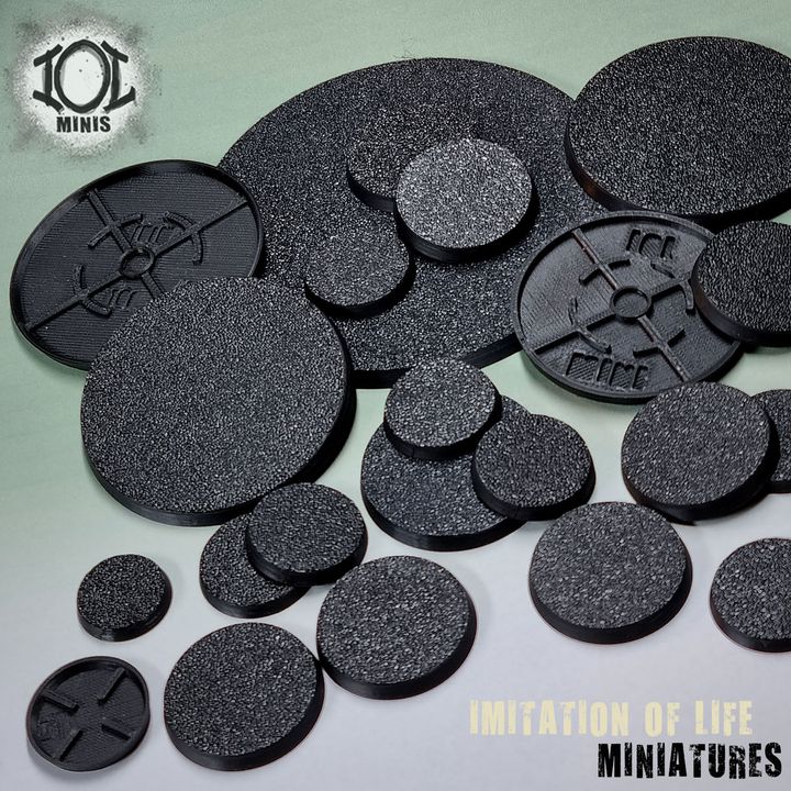 3D Printable The IOL Minis library of bases. ( Presupported solid ...