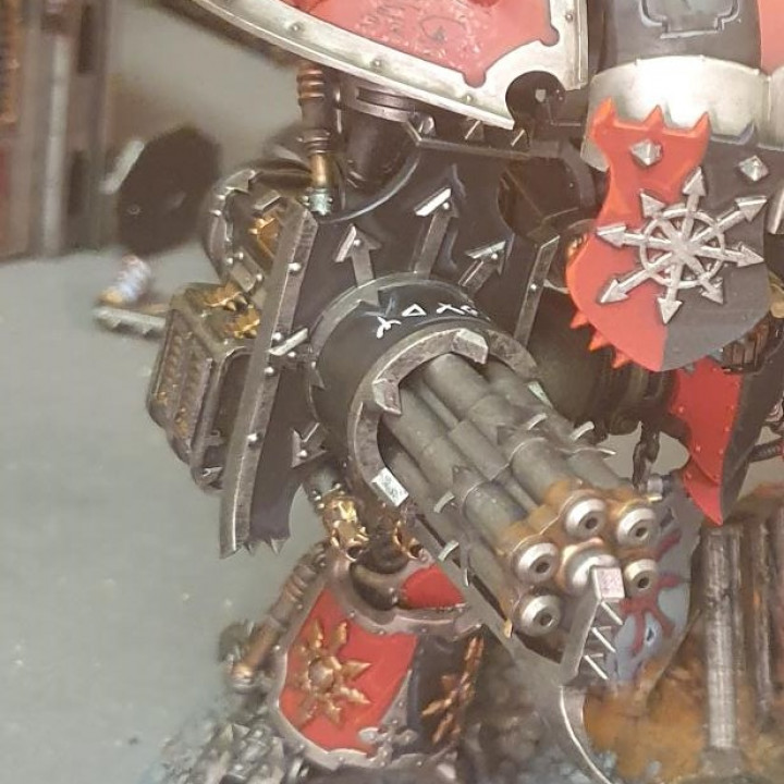 3D Printable Chaos Kight Rotating Chain Cannon by Watcorp Designs