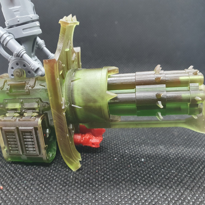 3D Printable Chaos Kight Rotating Chain Cannon by Watcorp Designs