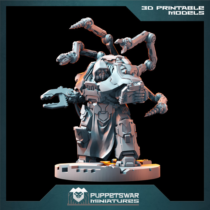 3D Printable Knight Prime Engineer by Puppetswar Miniatures