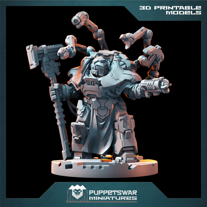 3D Printable Knight Prime Engineer by Puppetswar Miniatures