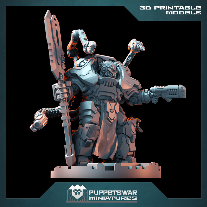 3D Printable Knight Prime Engineer by Puppetswar Miniatures