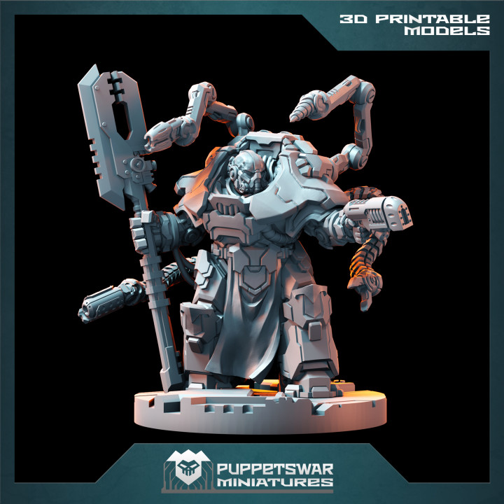 3D Printable Knight Prime Engineer by Puppetswar Miniatures